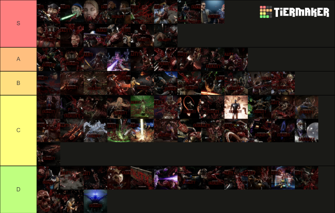 Mk 11 fatalities Tier List (Community Rankings) - TierMaker