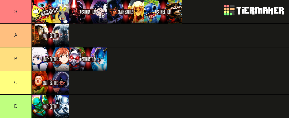 Death Battle Season 10 ranking Tier List (Community Rankings) - TierMaker