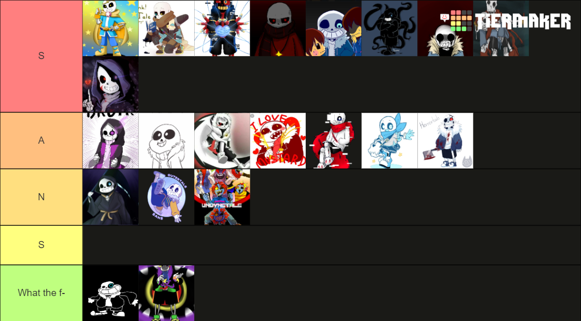 Undertale AUs Tier List (Community Rankings) - TierMaker