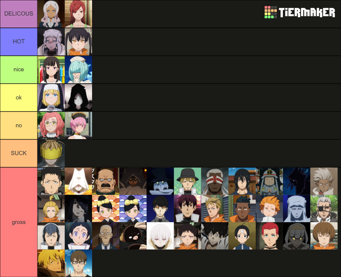 Fire Force Characters Tier List (Community Rankings) - TierMaker