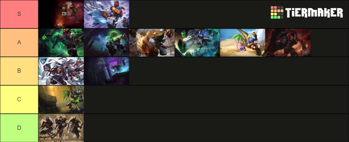 Singed skins (UPDATED) Tier List (Community Rankings) - TierMaker