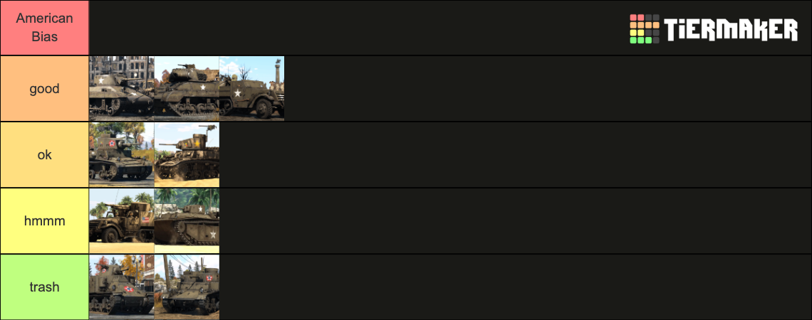 USA tanks war thunder tier 1 Tier List (Community Rankings) - TierMaker