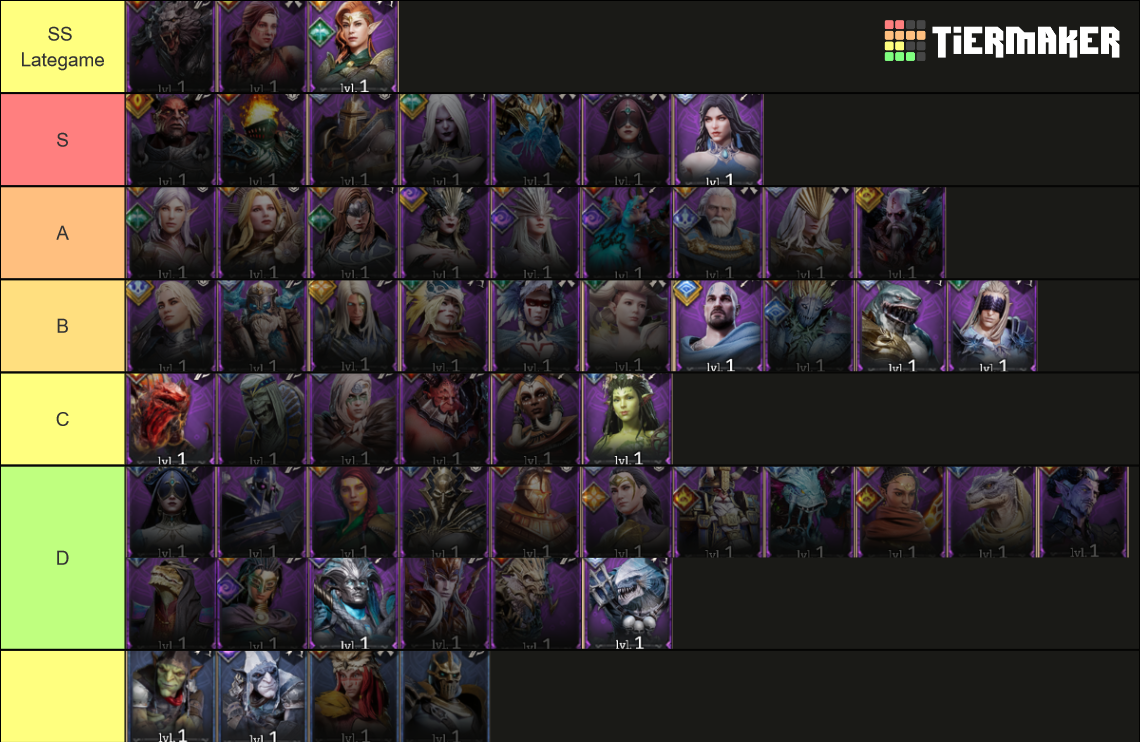 WoR Epic And Rare Tierlist Tier List (Community Rankings) - TierMaker