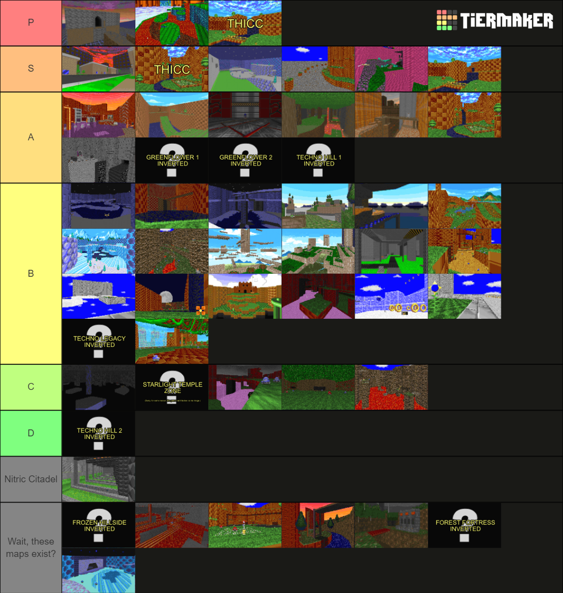 SRB2 Pizza Time Maps V2.1 Tier List (Community Rankings) - TierMaker