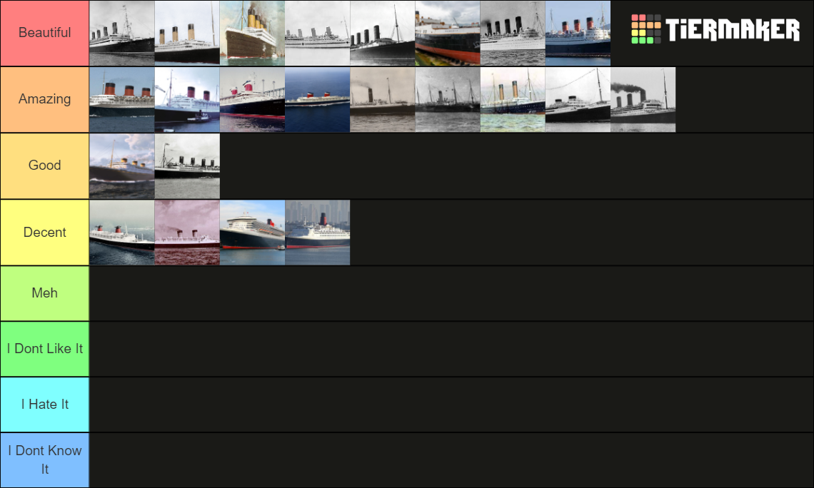 Ocean Liners ! Tier List (Community Rankings) - TierMaker