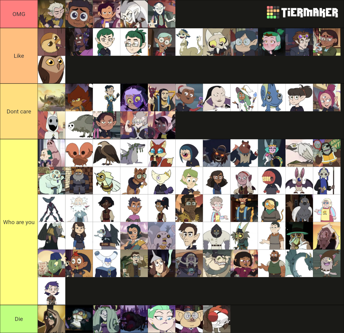 Every Owl House (TOH) Character Seasons 1 & 2 Tier List (Community ...