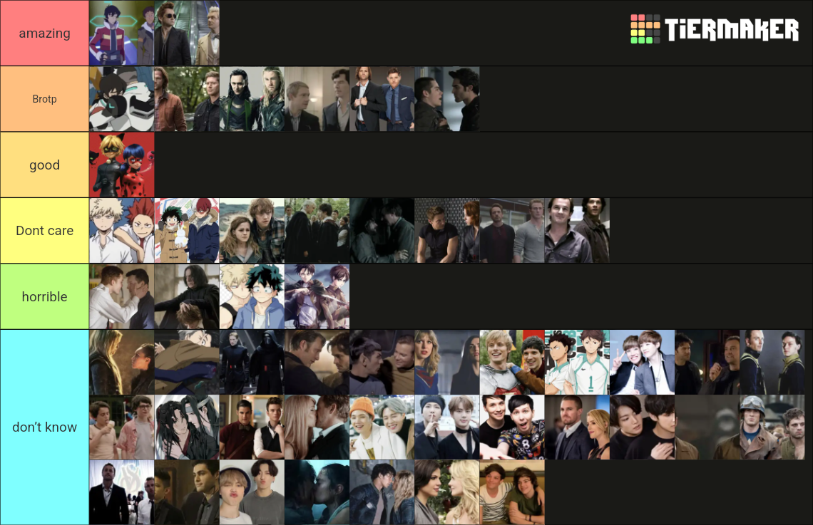 Top 50 Ships On ao3 Tier List (Community Rankings) - TierMaker