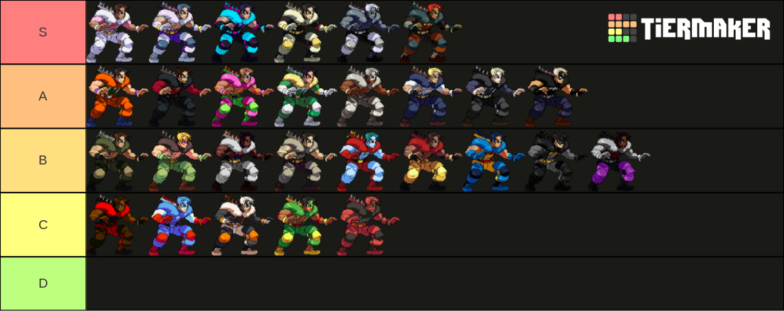beowulf palettes Tier List (Community Rankings) - TierMaker