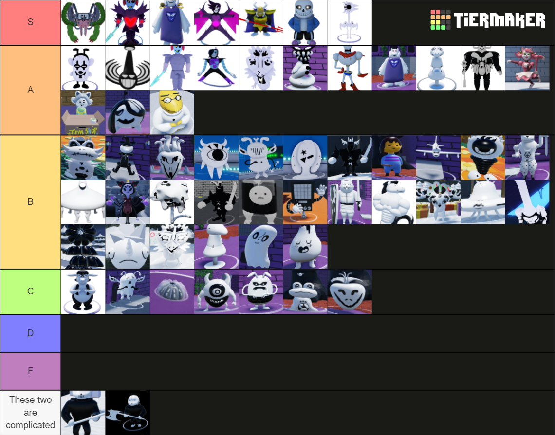 Undertale Tower Defense towers Tier List (Community Rankings) - TierMaker