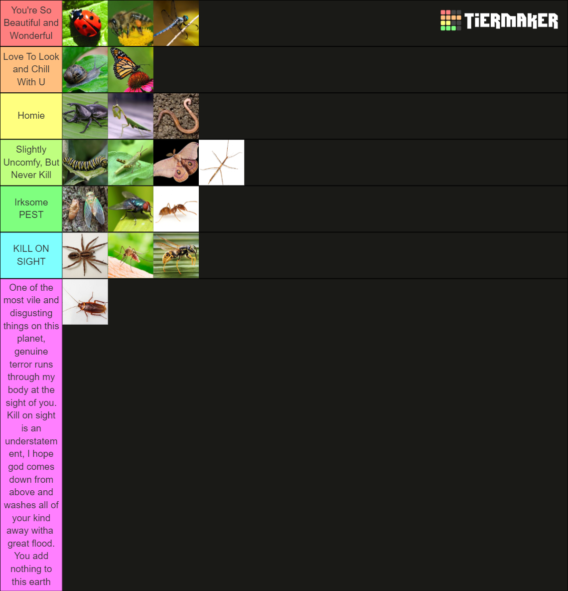 BUG Tier List (Community Rankings) - TierMaker