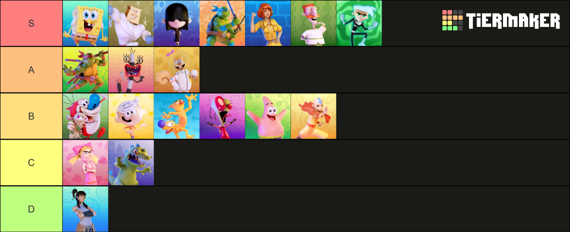 Nickelodeon All-Star Brawl Full Roster [ NASB ] (Updated) Tier List ...
