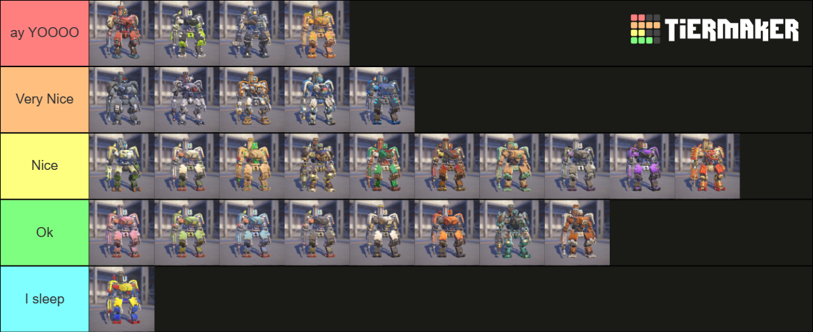 OW2 Bastion Skins (Nov. 2022) Tier List (Community Rankings) - TierMaker