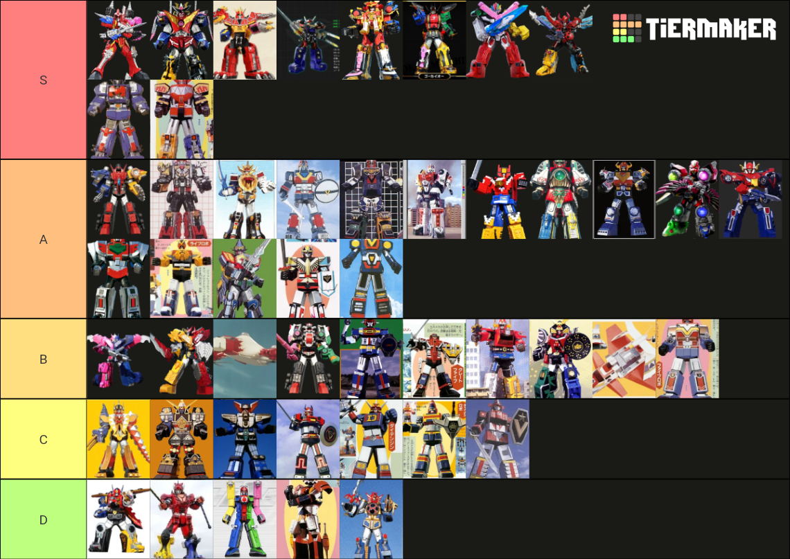 super sentai robot all tier Tier List (Community Rankings) - TierMaker