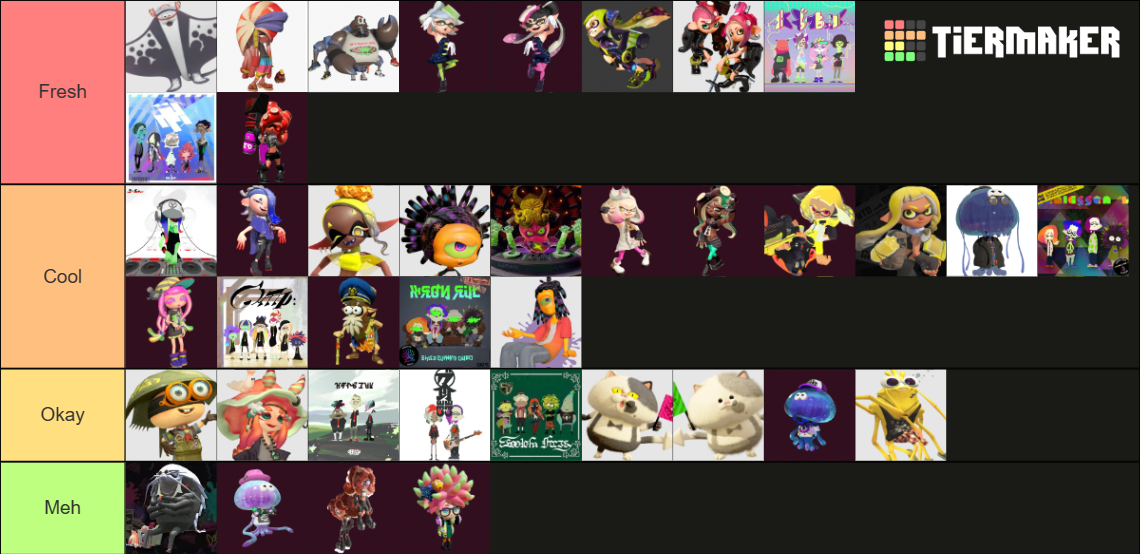 Splatoon Characters (Including 3) Tier List (Community Rankings) - TierMaker