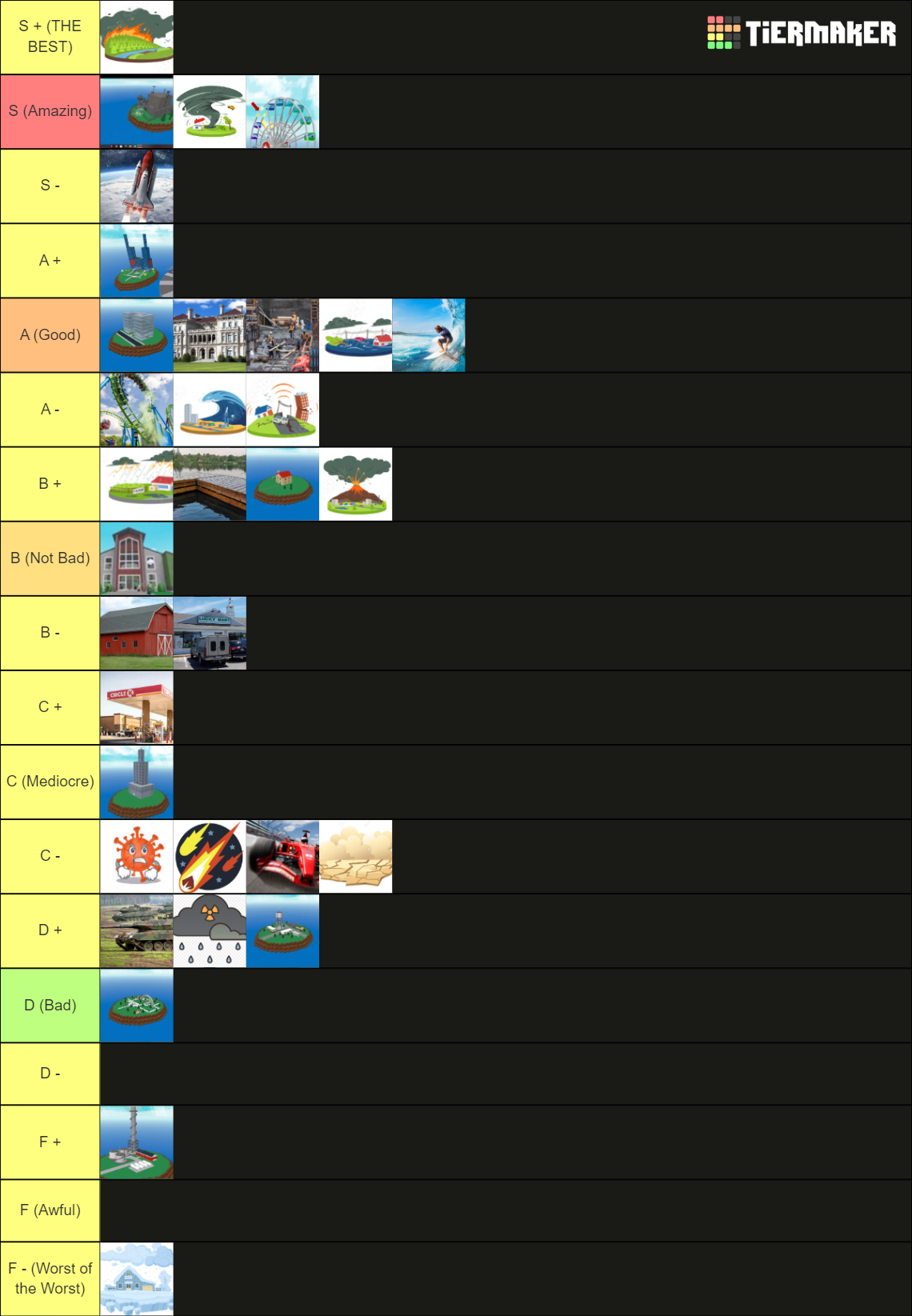 Natural Disaster Survival Tier List (Community Rankings) - TierMaker