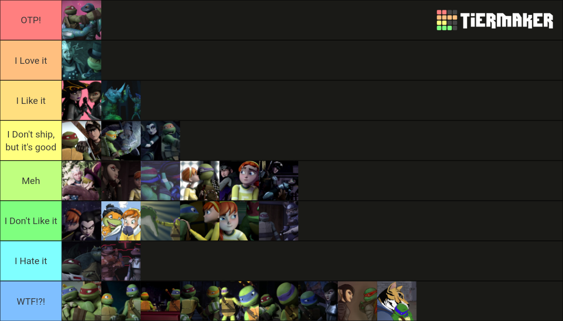 TMNT 2012 Ships Tier List (Community Rankings) - TierMaker