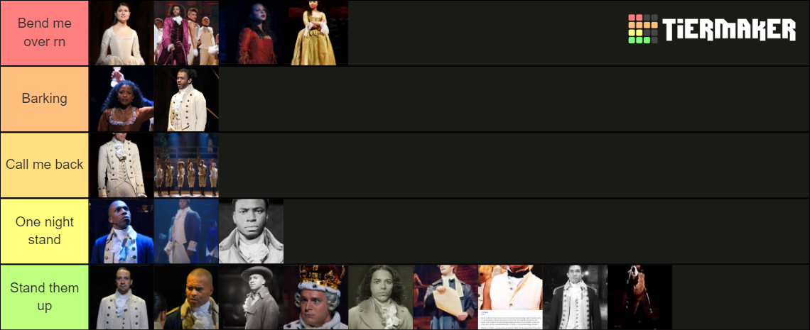 Hamilton Characters Tier List (Community Rankings) - TierMaker