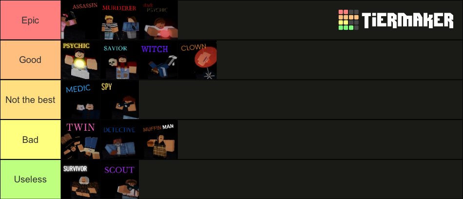 All Flicker Roles - UPDATED Tier List (Community Rankings) - TierMaker