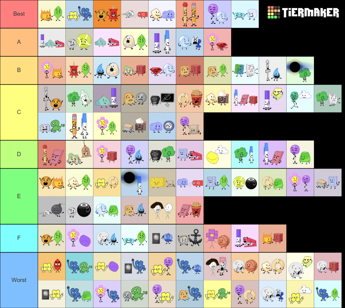 BFDI ships (old) Tier List (Community Rankings) - TierMaker