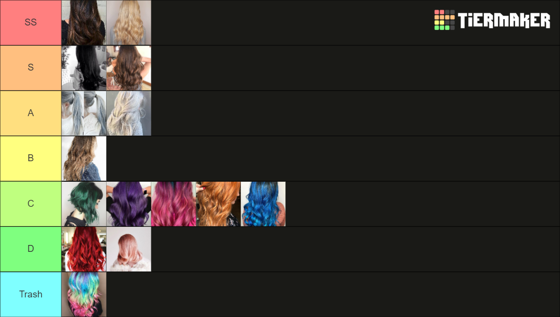 Hair Color Tier List (Community Rankings) - TierMaker