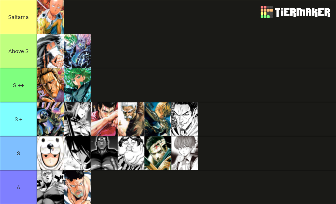 One punch man characters Tier List (Community Rankings) - TierMaker