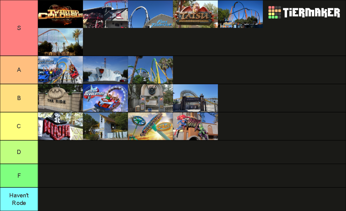 Six Flags Magic Mountain Tier List (Community Rankings) - TierMaker
