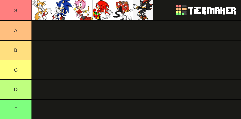 Sonic Characters Ranked Tier List (Community Rankings) - TierMaker