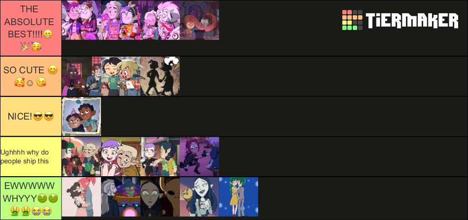 The Owl House Ships Tier List (Community Rankings) - TierMaker