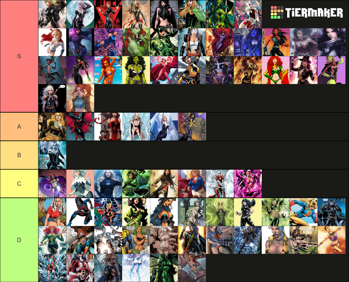 DC/Marvel Female Characters Tier List (Community Rankings) - TierMaker DC/Marvel Female Characters Tier List (Community Rankings) - TierMaker