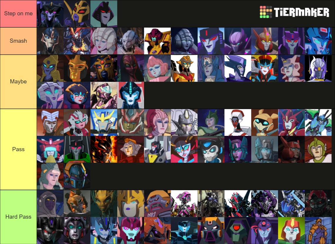 The Transformers Fem Bot Tier List (Community Rankings) - TierMaker