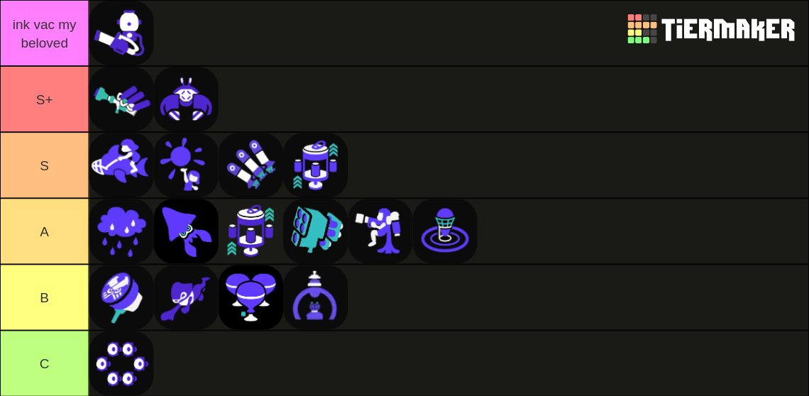 Splatoon 3 All Specials Tier List (Community Rankings) - TierMaker