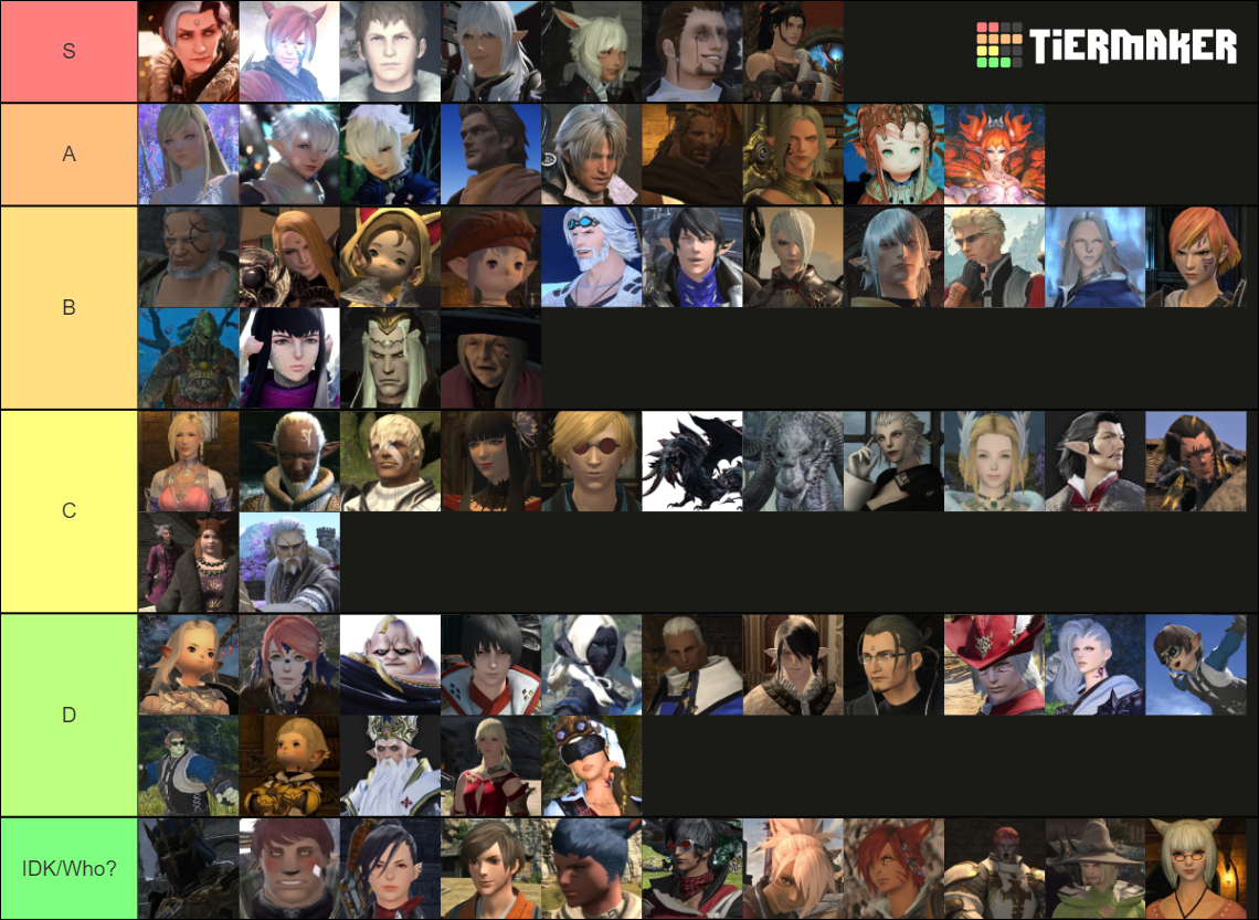 FFXIV Characters Tier List (Community Rankings) - TierMaker