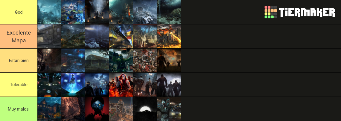 All Treyarch Zombies Maps Tier List (Community Rankings) - TierMaker