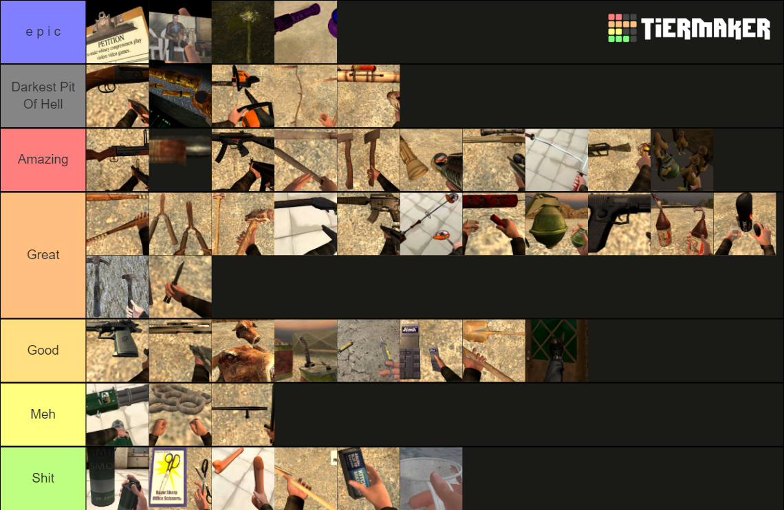 Postal 2 Weapons Tier List (Community Rankings) - TierMaker
