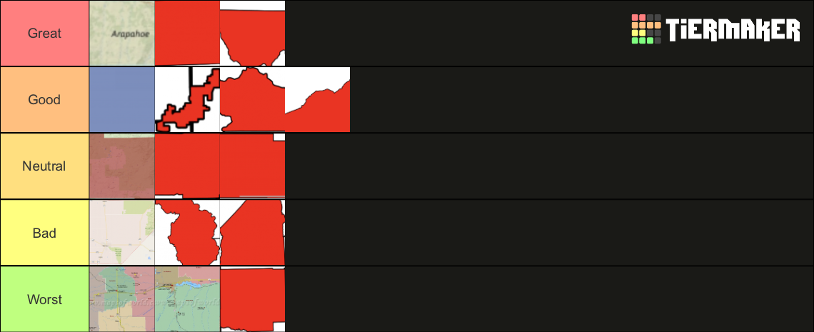 Colorado counties part 1 Tier List (Community Rankings) - TierMaker
