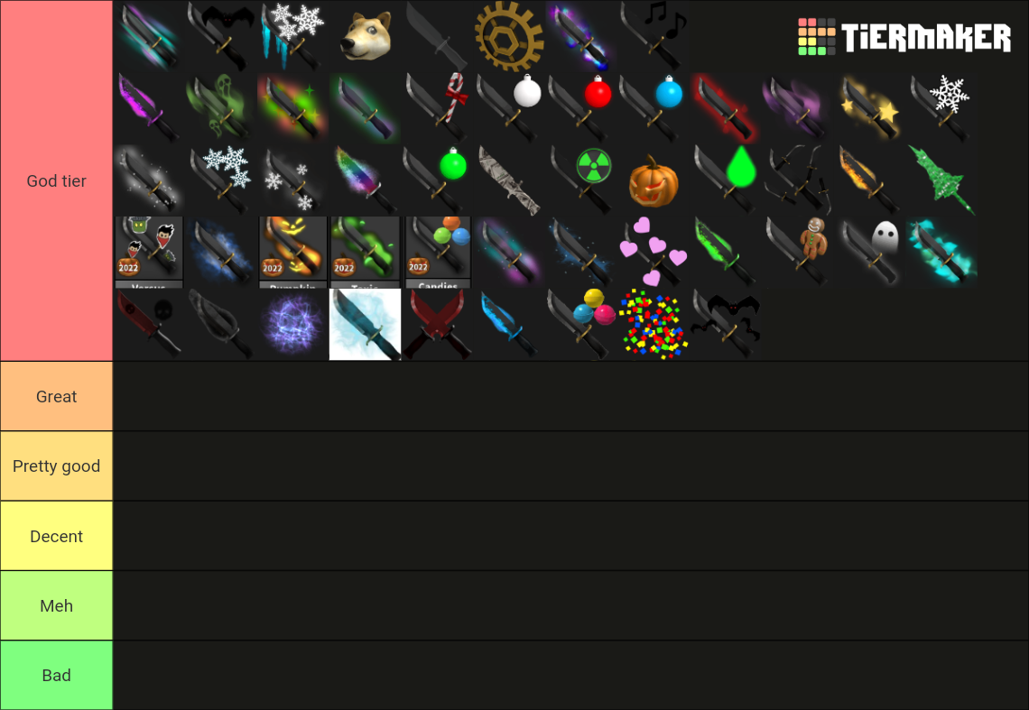 All mm2 effects up to halloween 2022 Tier List (Community Rankings ...