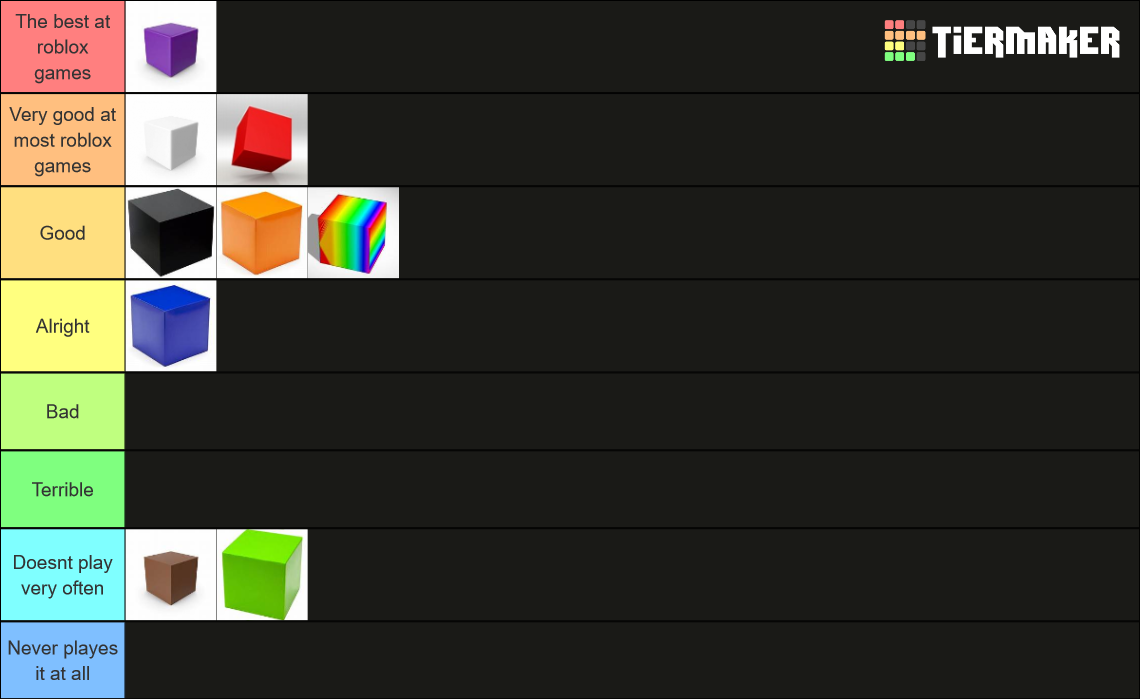 Rotating Cubes based of roblox games Tier List (Community Rankings ...