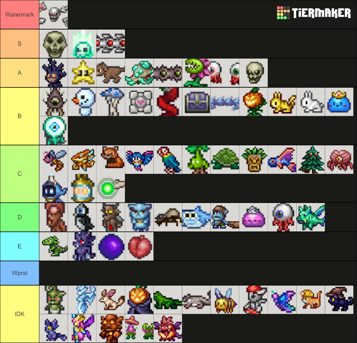 Terraria Pets Tier List (Community Rankings) - TierMaker