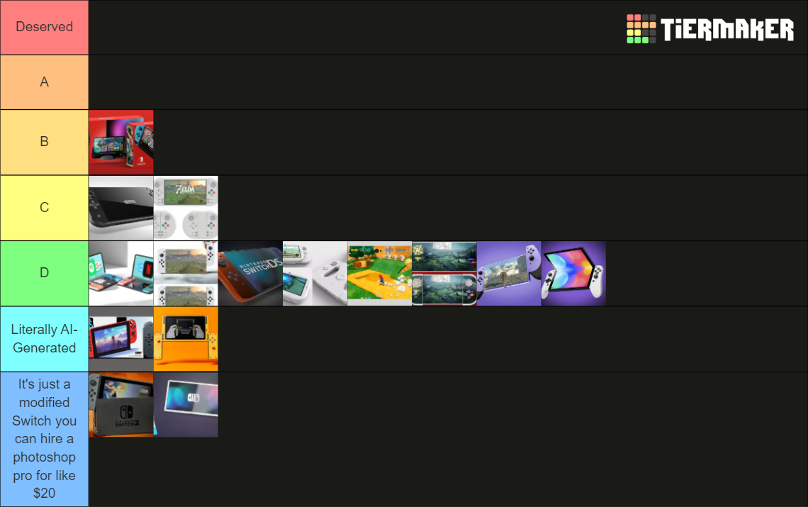 Nintendo Switch 2 Concepts Tier List (Community Rankings) - TierMaker