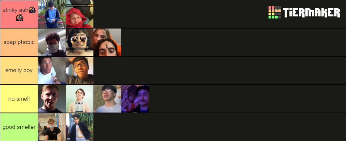 stinky tierlist Tier List (Community Rankings) - TierMaker