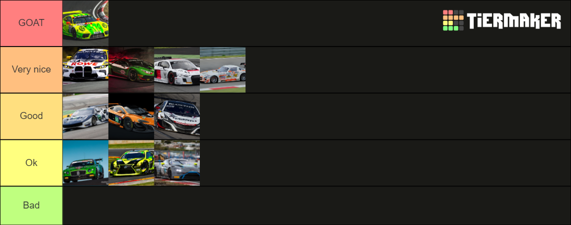 GT3 Cars Tier List (Community Rankings) - TierMaker