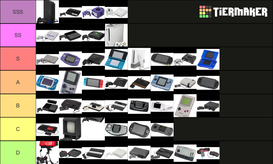 Every single video game console Tier List (Community Rankings) - TierMaker