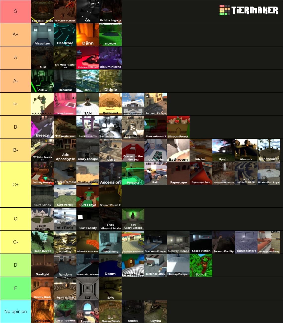 TF2 Zombie Escape maps (Skial) Tier List (Community Rankings) - TierMaker