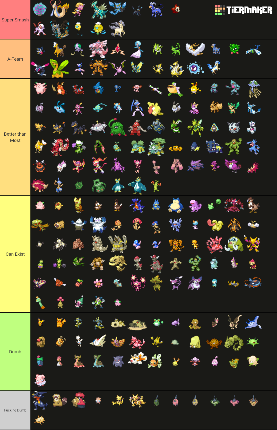 Gen 4 Platinum Sprite shiny Tier List (Community Rankings) - TierMaker