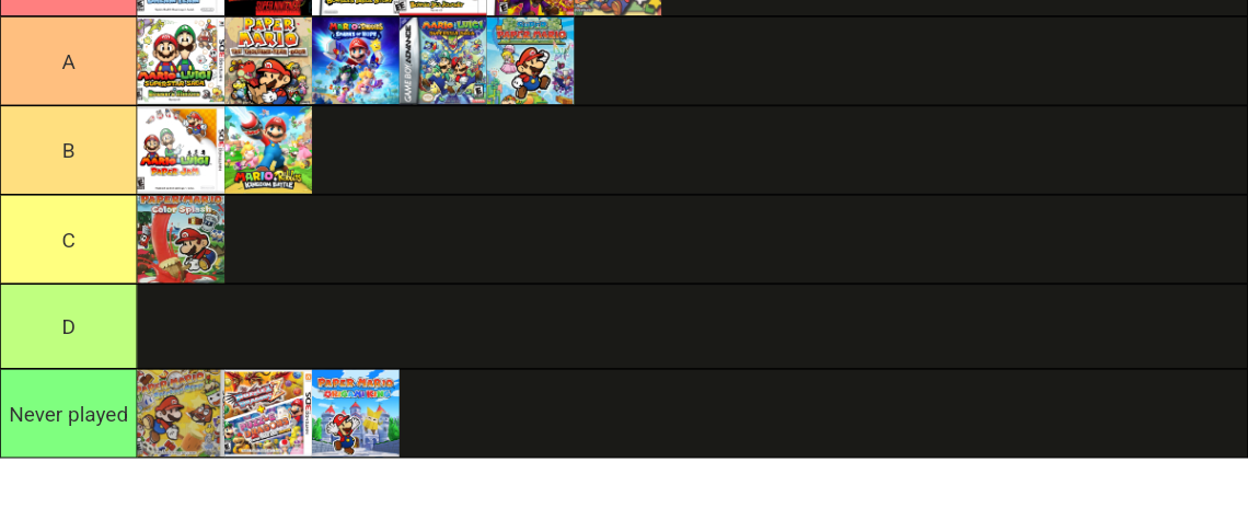 Mario RPG Games Tier List (Community Rankings) - TierMaker