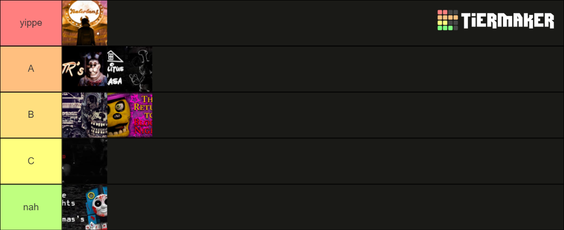 fnaf fan games by gameplay Tier List (Community Rankings) - TierMaker