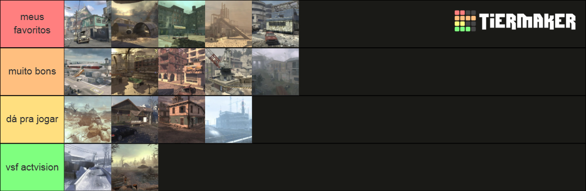 mapas do call of duty modern warfare 2 (2009) Tier List (Community ...