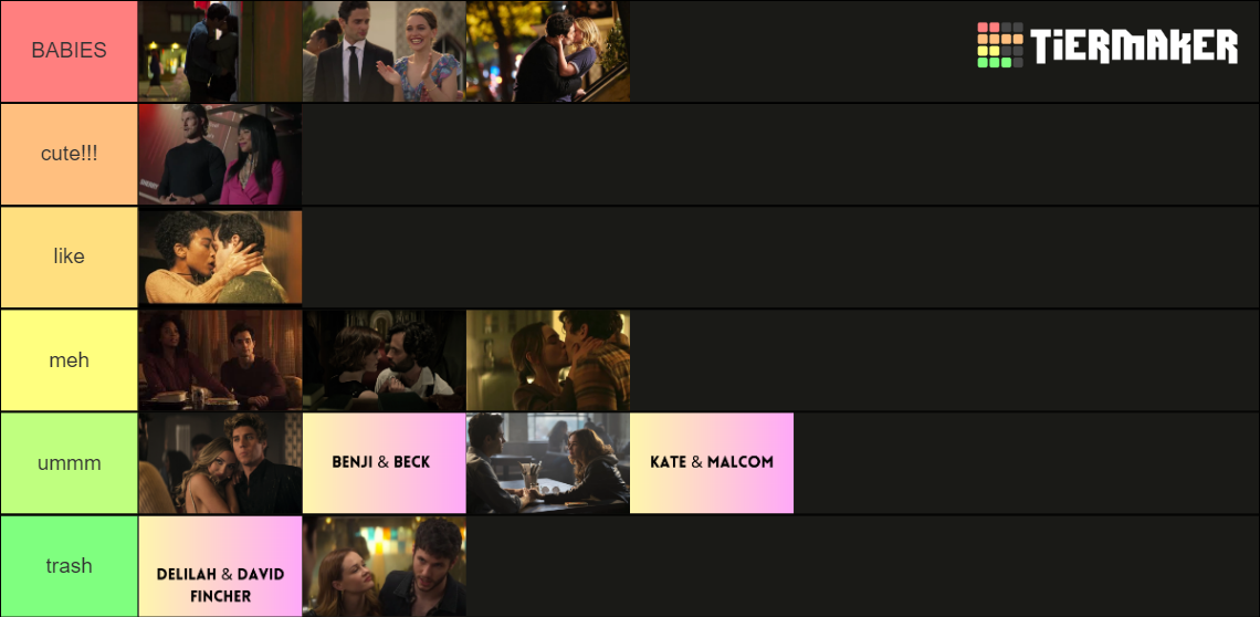 You TV Show Couples Tier List (Community Rankings) - TierMaker