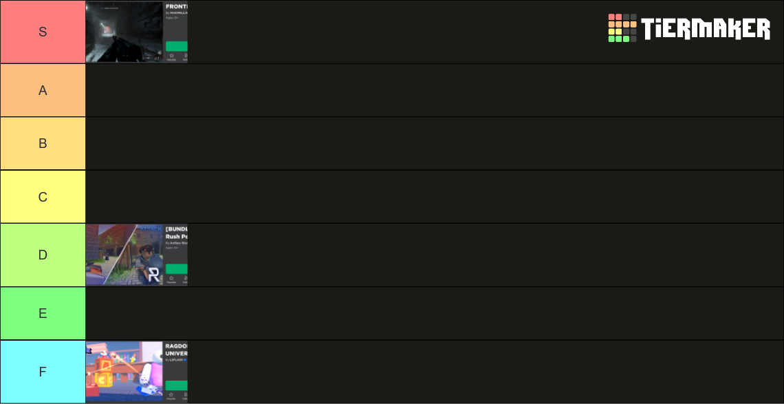 Roblox Fps By Both Focus Tier List Community Rankings TierMaker