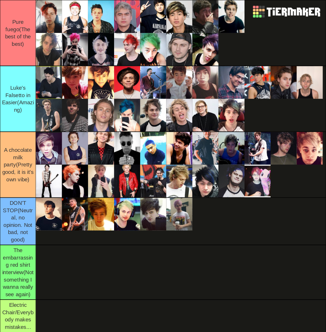 5SOS Hairstyles Tier List (Community Rankings) - TierMaker